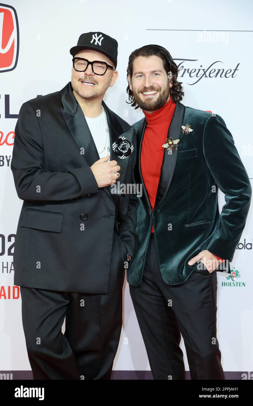 Armin Morbach with husband Moritz Morbach,Charity concert by Channel Aid with Wincent Weiss at ...