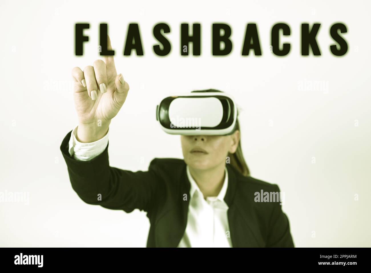 Hand writing sign Flashbacks. Word for interruption of chronological ...