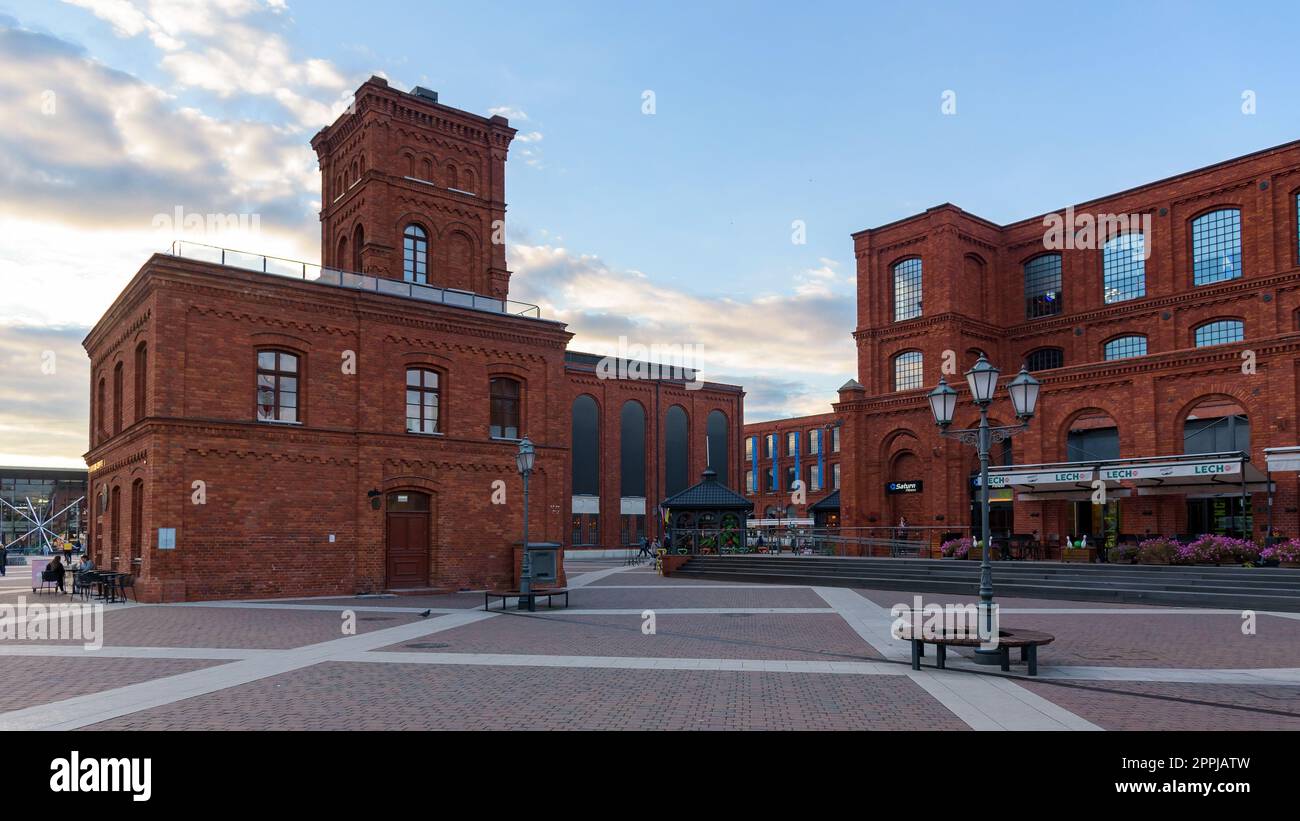 Inner square of Manufaktura in Lodz in Poland Stock Photo - Alamy