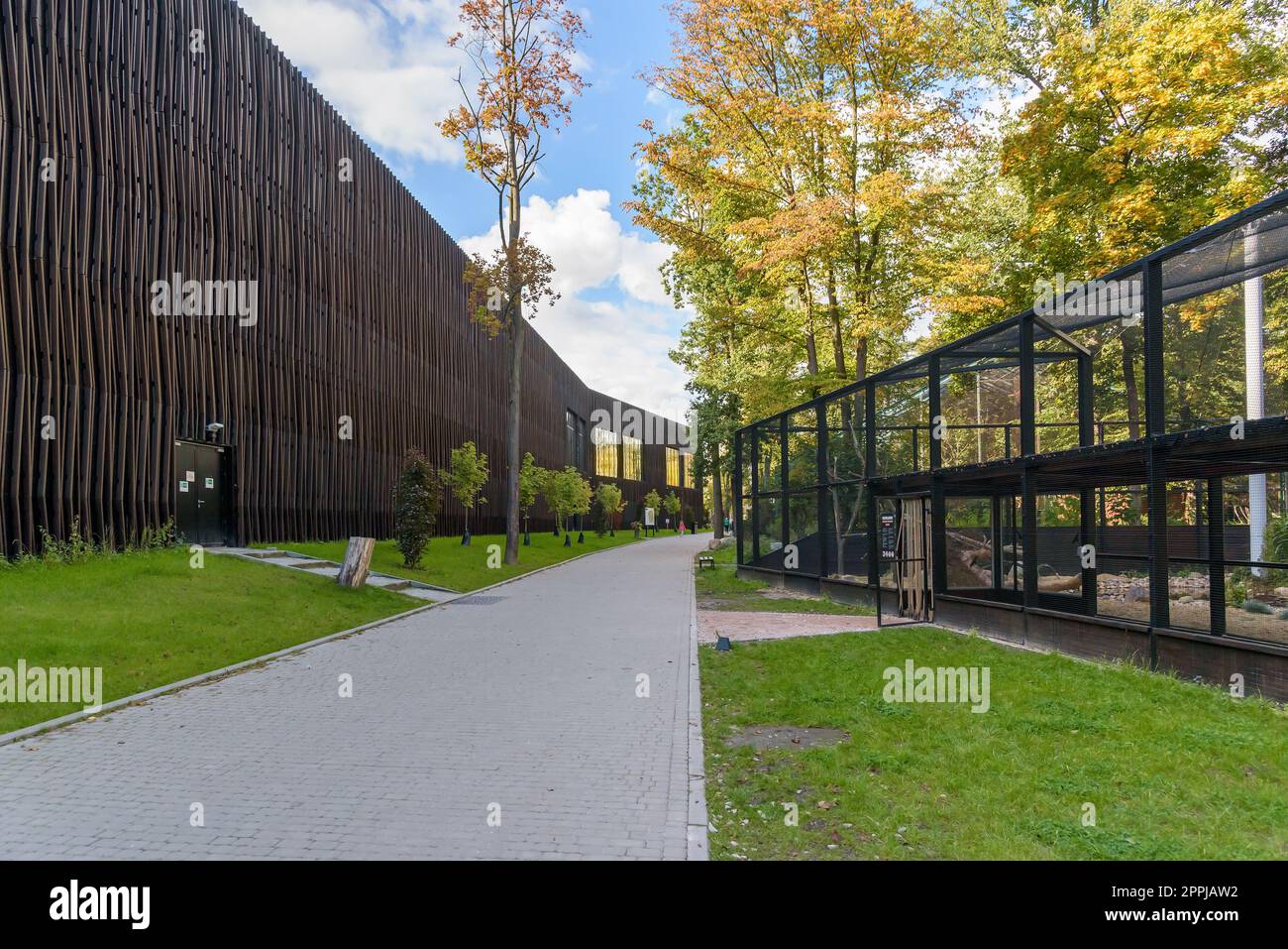 Main building of the Orientarium Zoo in Lodz in Poland Stock Photo - Alamy