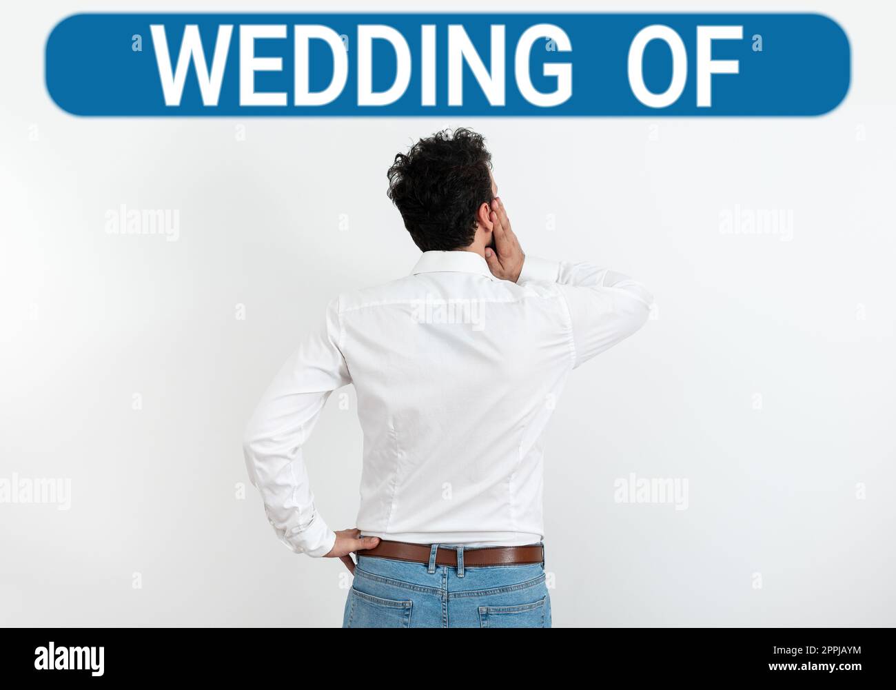 Writing displaying text Wedding Of. Business concept announcing that ...