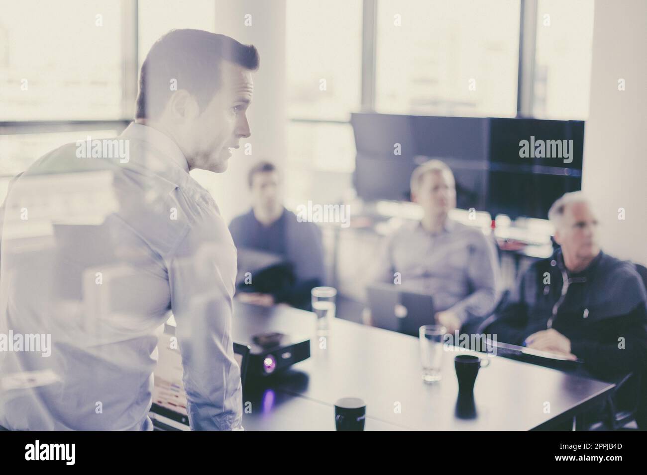 Executive manager explaining company hi-res stock photography and ...