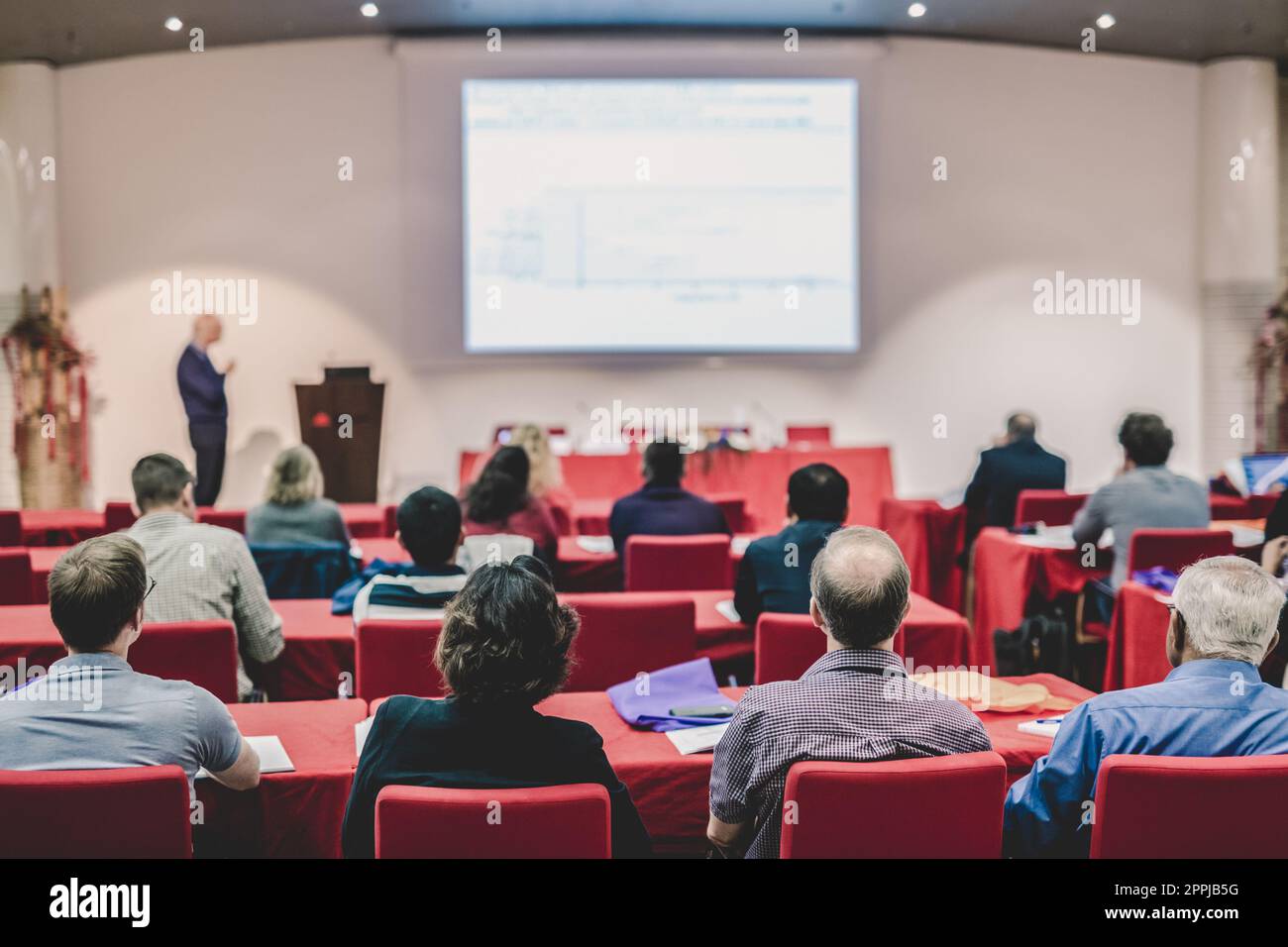 Audience in lecture hall on scientific conference Stock Photo - Alamy