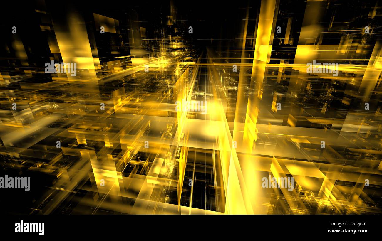 Digital space, architecture design. Complex mathematical calculations ...