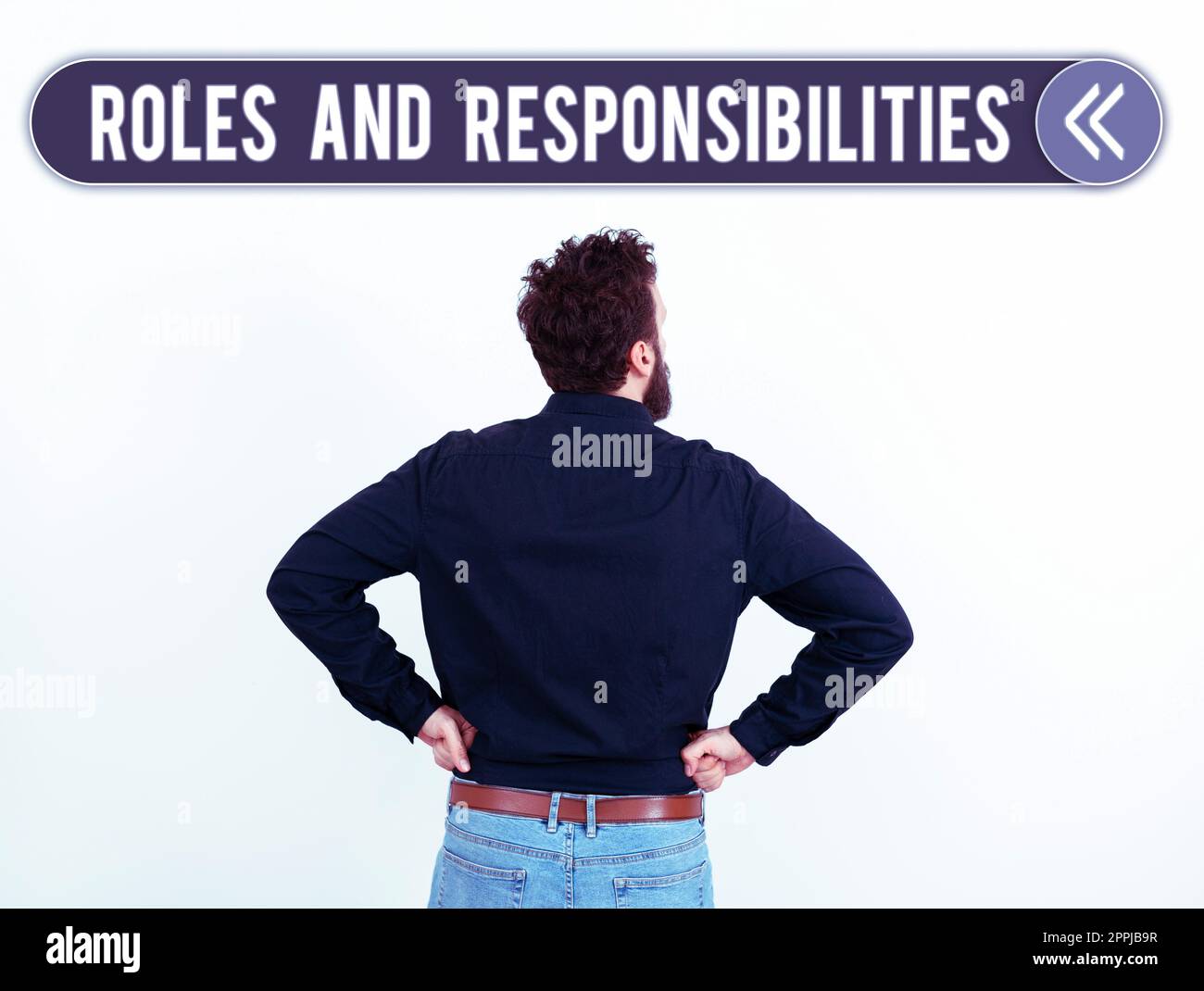 Hand writing sign Roles And Responsibilities. Word Written on Business ...