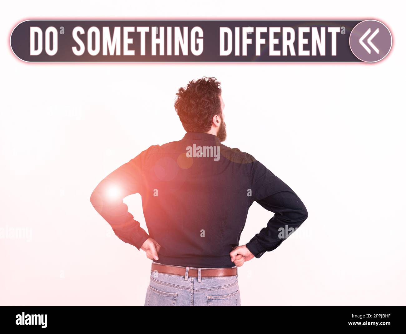 Sign displaying Do Something Different. Business idea be unique Think ...