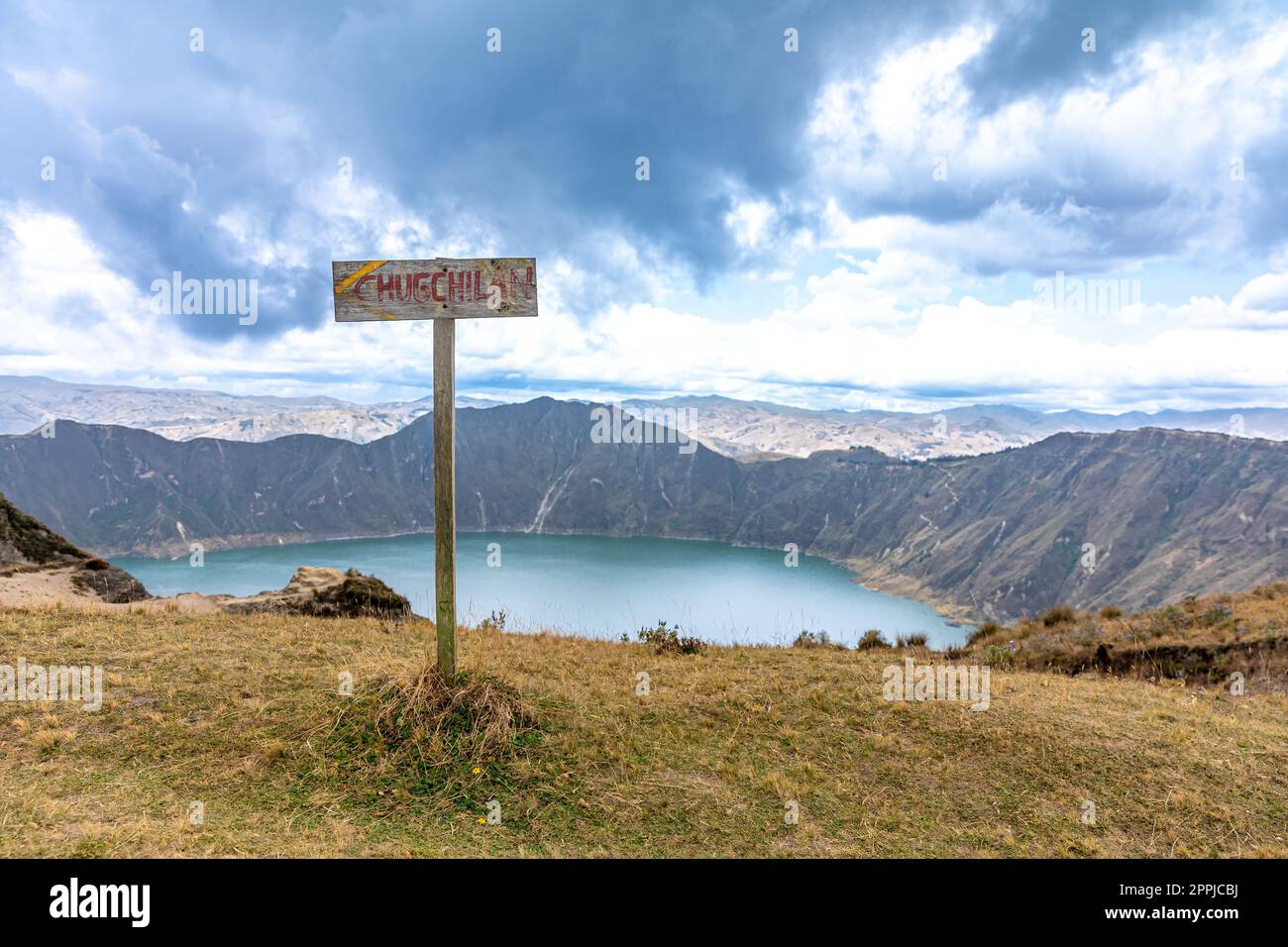 Quilotoa volcanic lake in Ecuador in South America Stock Photo - Alamy