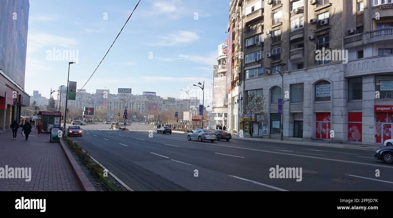 Bucharest, Romania - December 20, 2022: The city of Bucharest ...