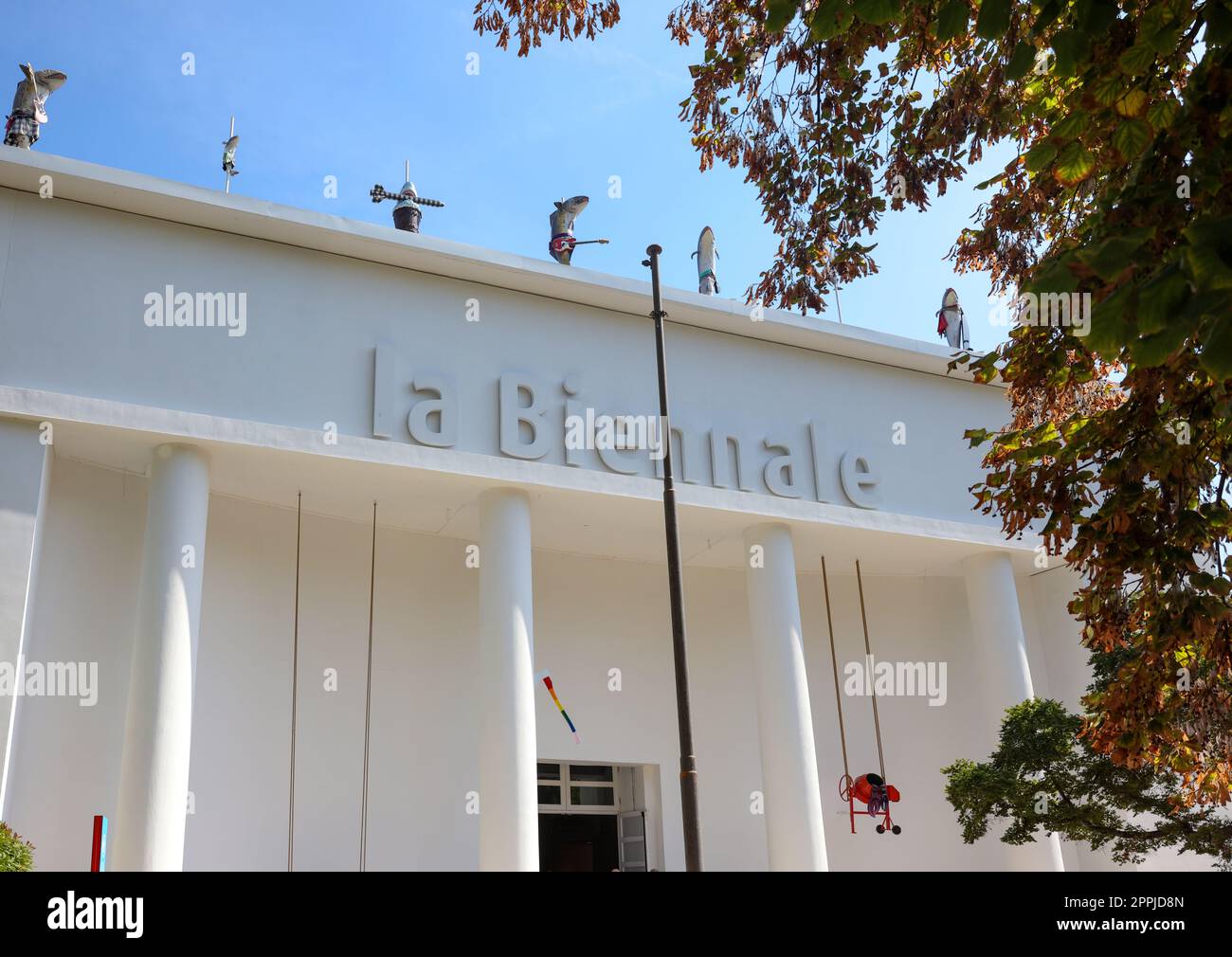 The facade of the Biennale Central Pavilion located in Giardini in ...
