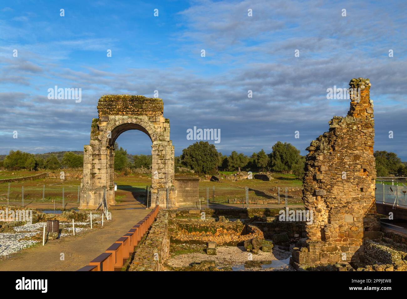 Roman ruins of Caparra Stock Photo - Alamy