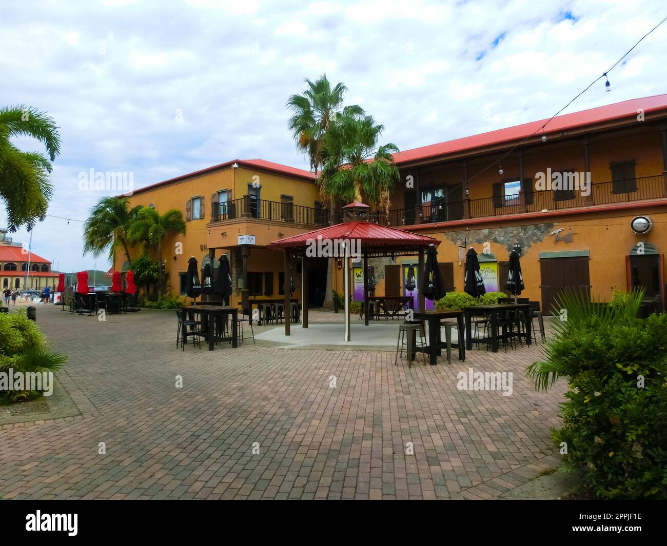 View of Yacht Haven Grande marina in St Thomas, USVI Stock Photo - Alamy