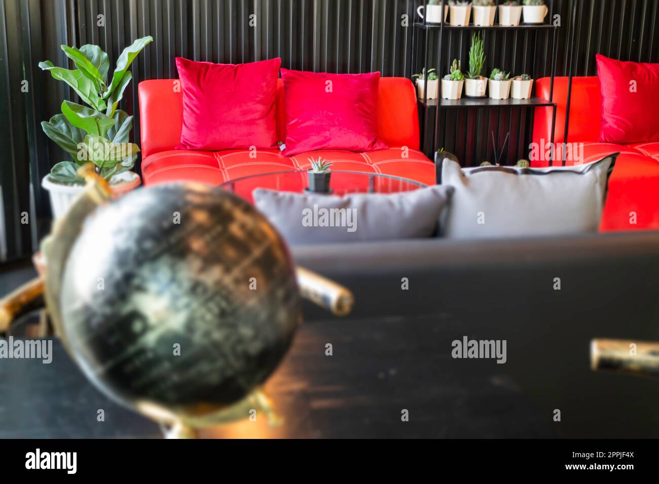 Coffee shop or cafe restaurant minimal style interior Stock Photo - Alamy