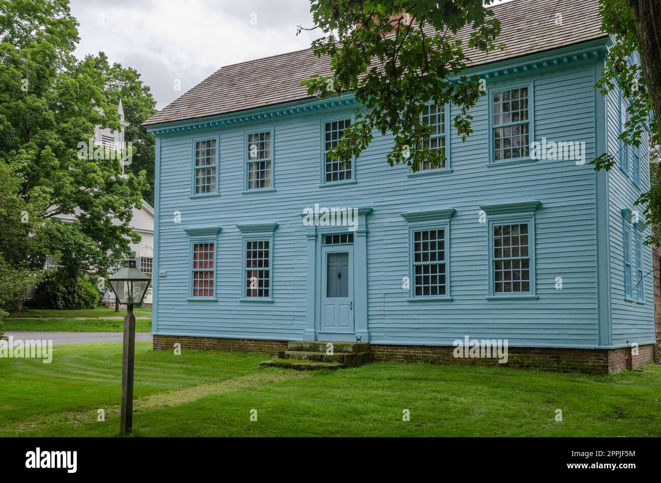 House at Old Deerfield Village Historic District, Massachusetts, USA ...