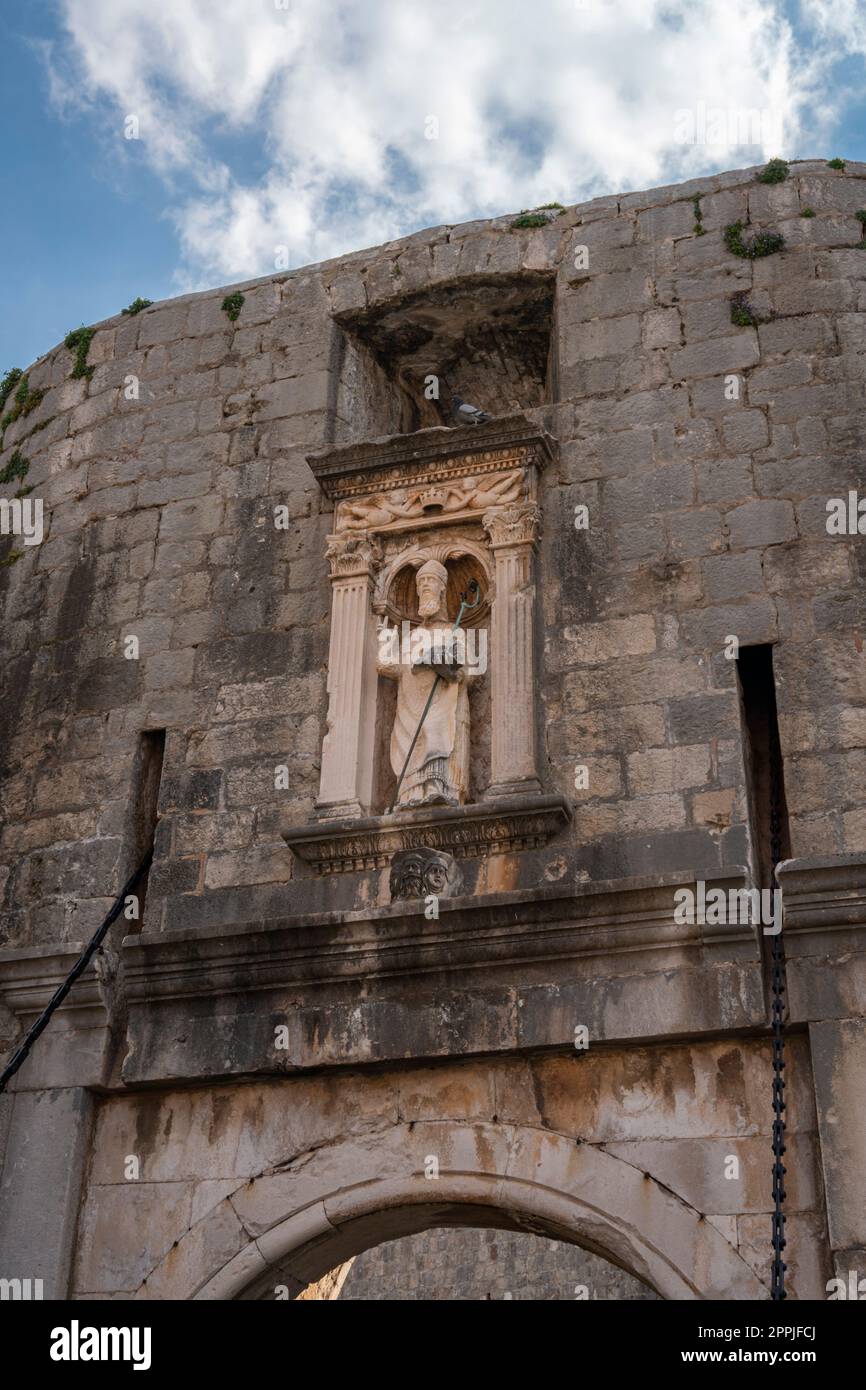Dubrovnik City Gate Detail, Croatia Stock Photo - Alamy