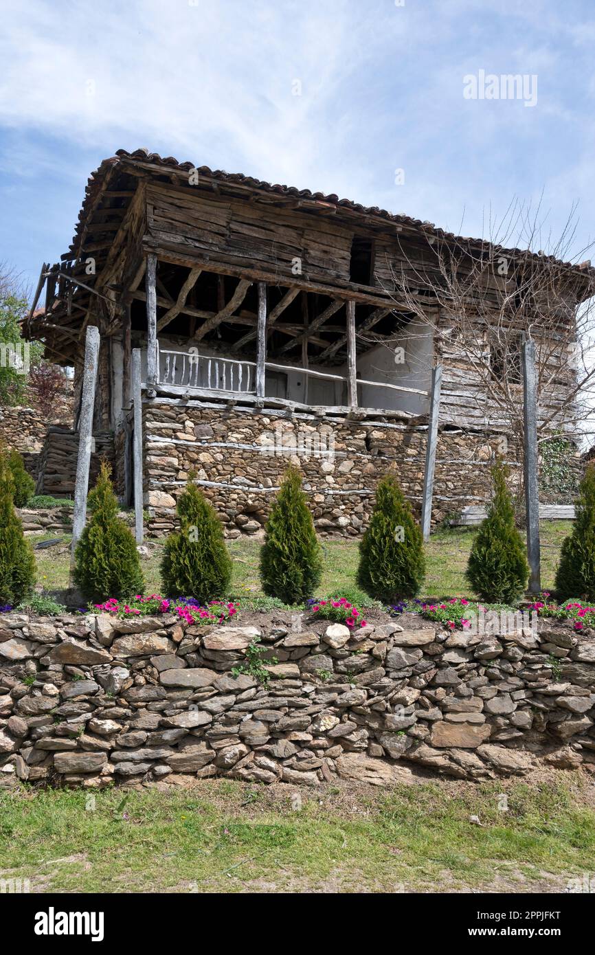 Panorama of Village of Dolene at Ograzhden Mountain, Blagoevgrad Region ...