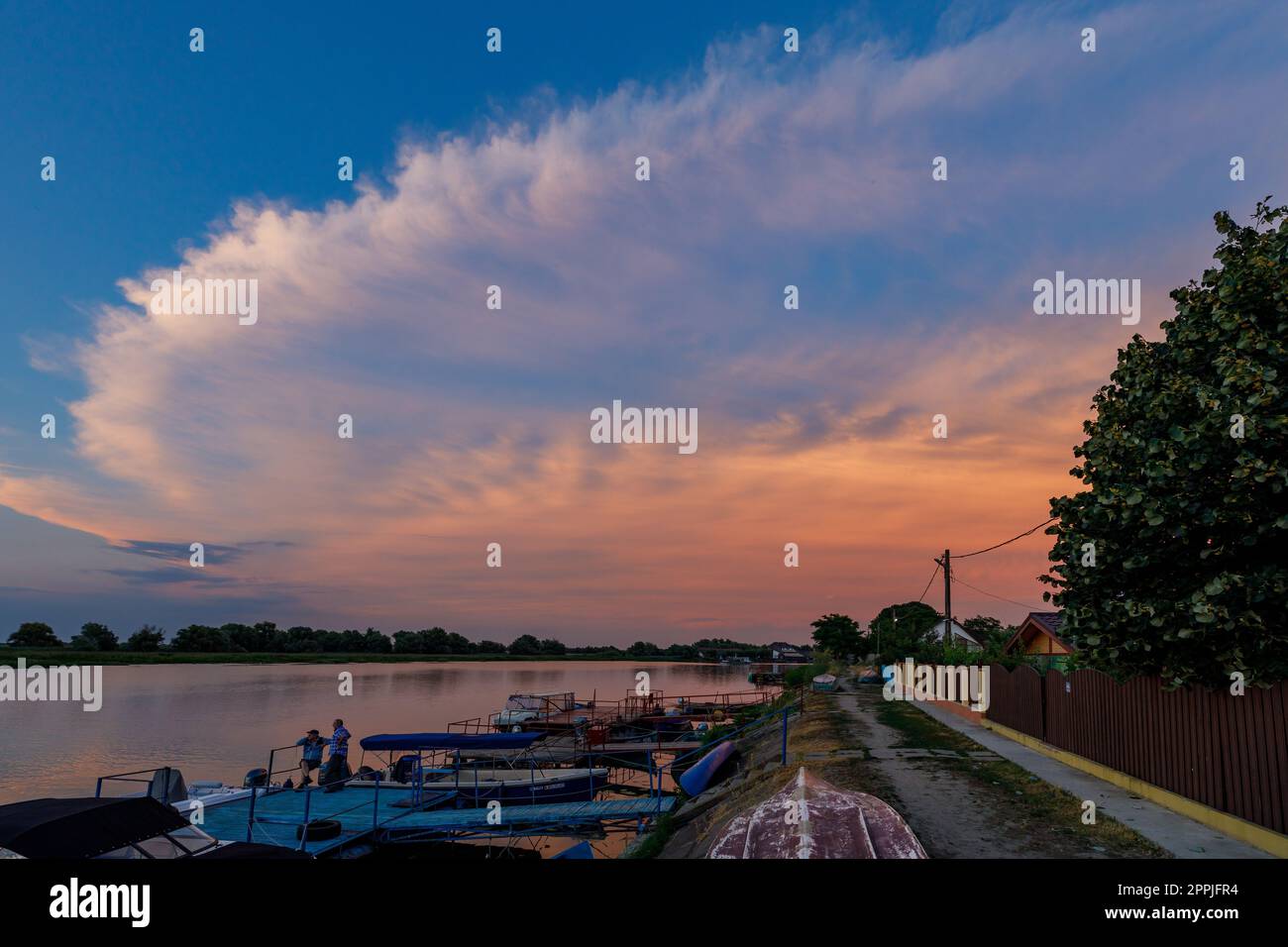 The harbor of Mila 23 in the Danube Delta in Romania Stock Photo - Alamy