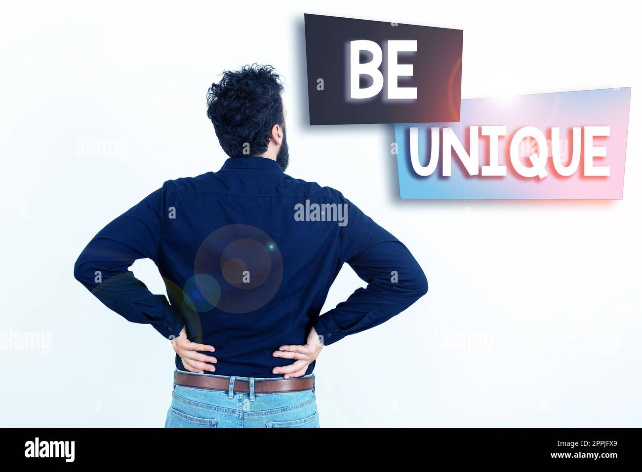 Handwriting text Be Unique. Word for being the only one of its kind ...