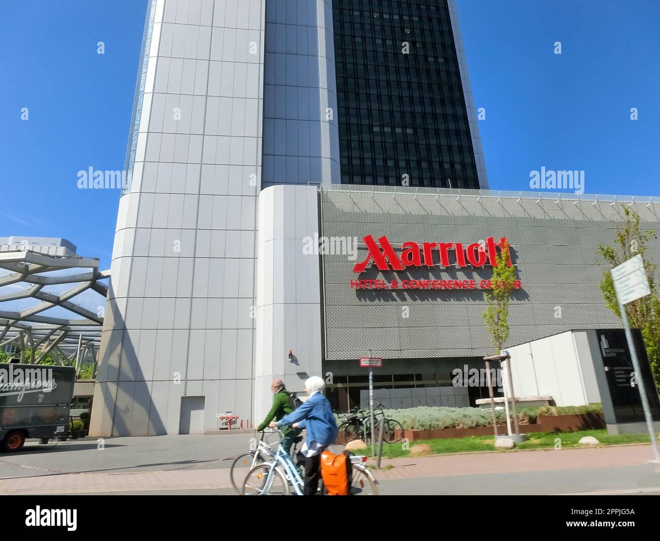 Marriott Hotel famous in Frankfurt am Main, Germany Stock Photo - Alamy