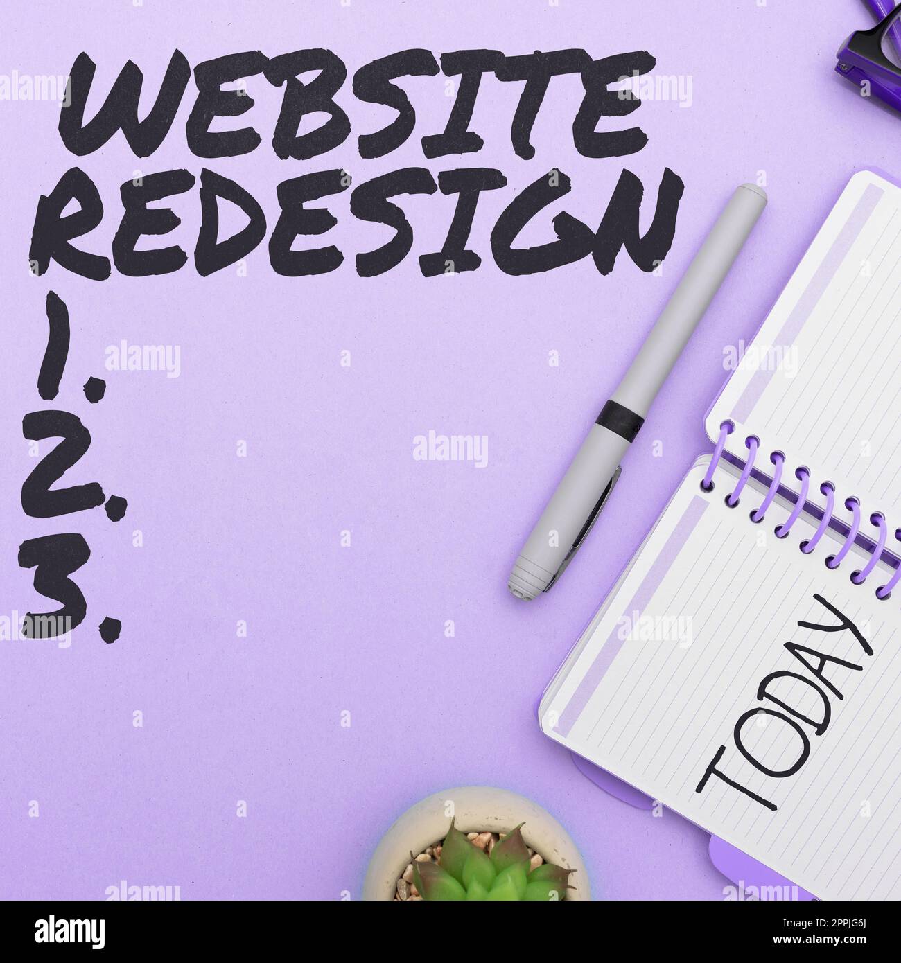 Handwriting text Website Redesign. Business approach modernize improver ...