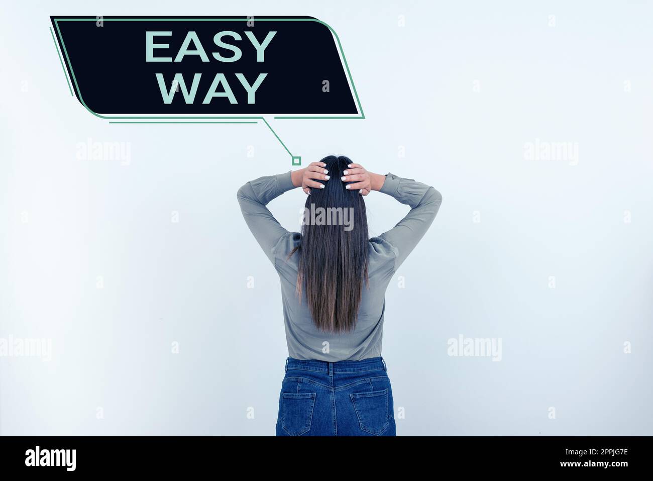 Conceptual caption Easy Way. Business idea making hard decision between ... Conceptual caption Easy Way. Business idea making hard decision between ...