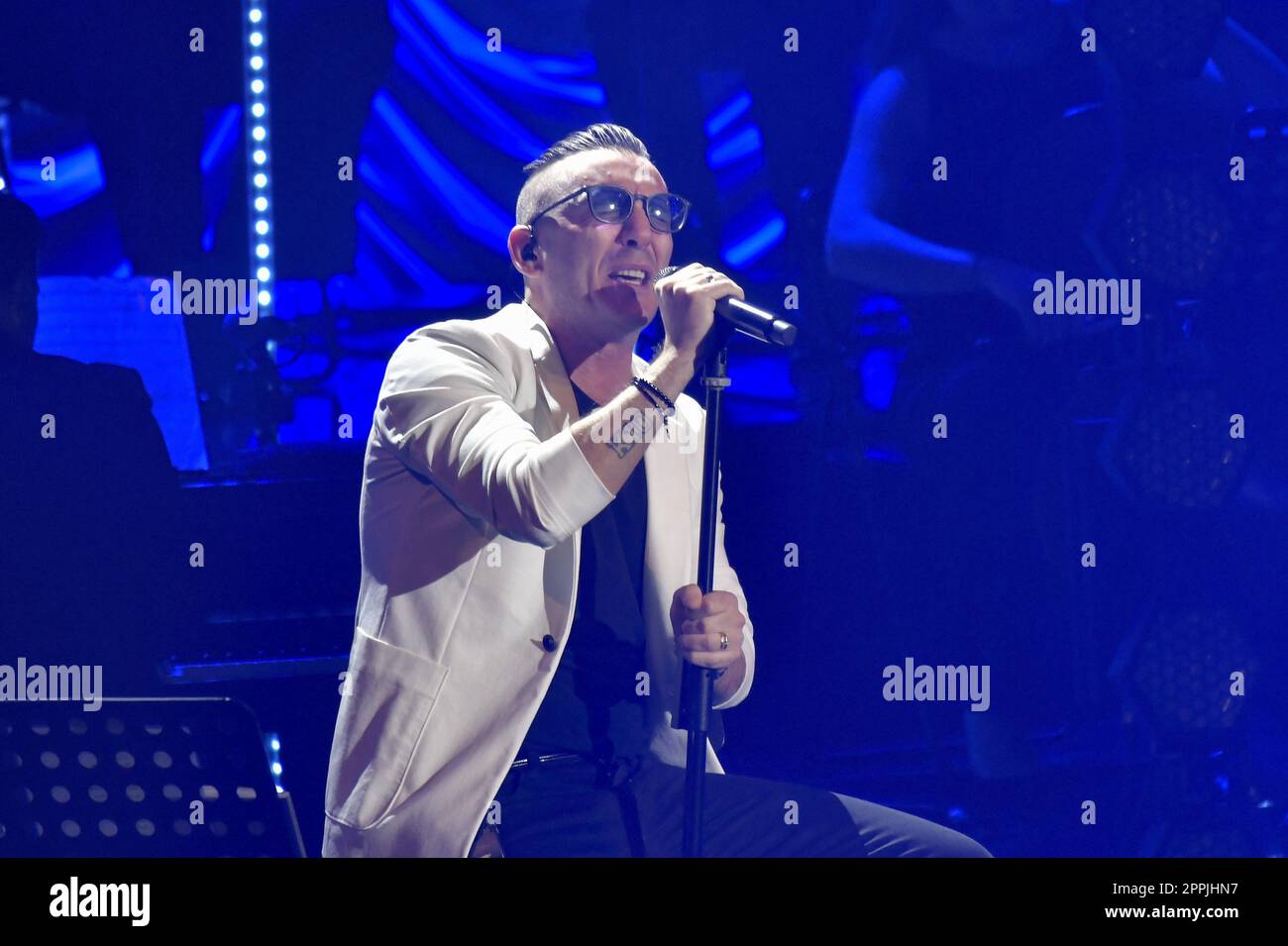 Francesco “Kekko” Silvestre of Moda' band performs during the live ...