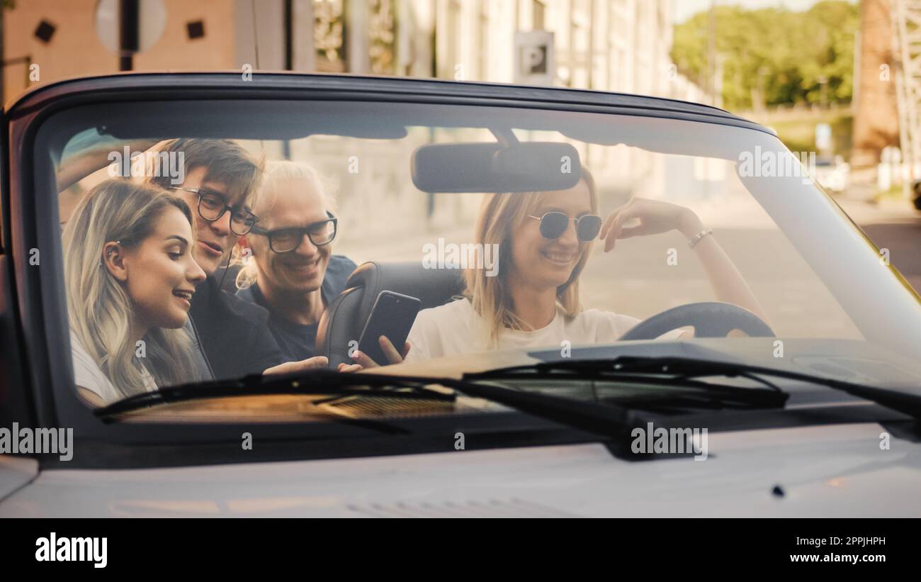 Two Beautiful Girls and Two Stylish Guys Chilling and Having Fun in the ...