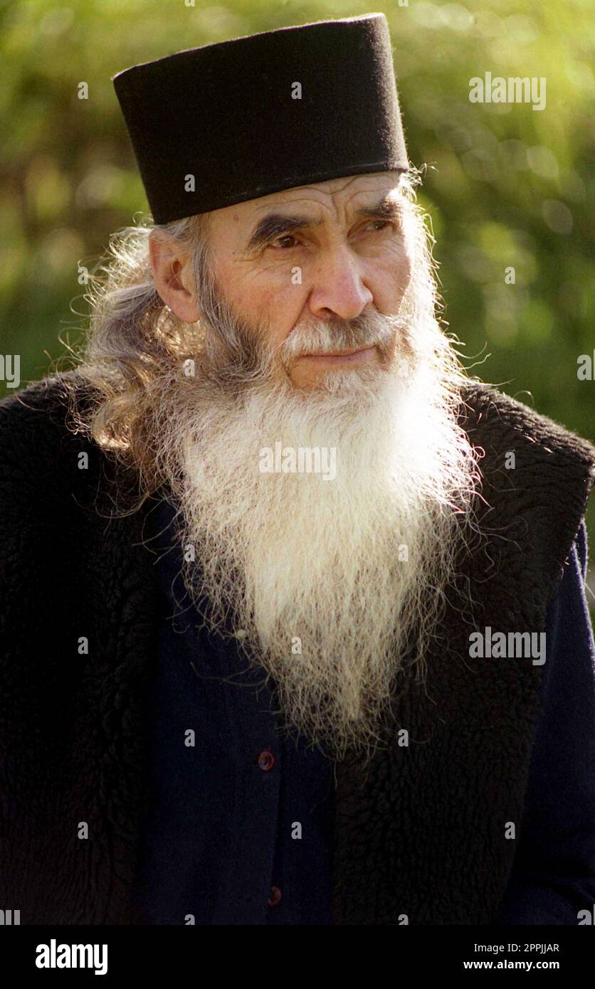 Brasov County, Romania, 2002. Portrait of a Christian Orthodox elderly ...