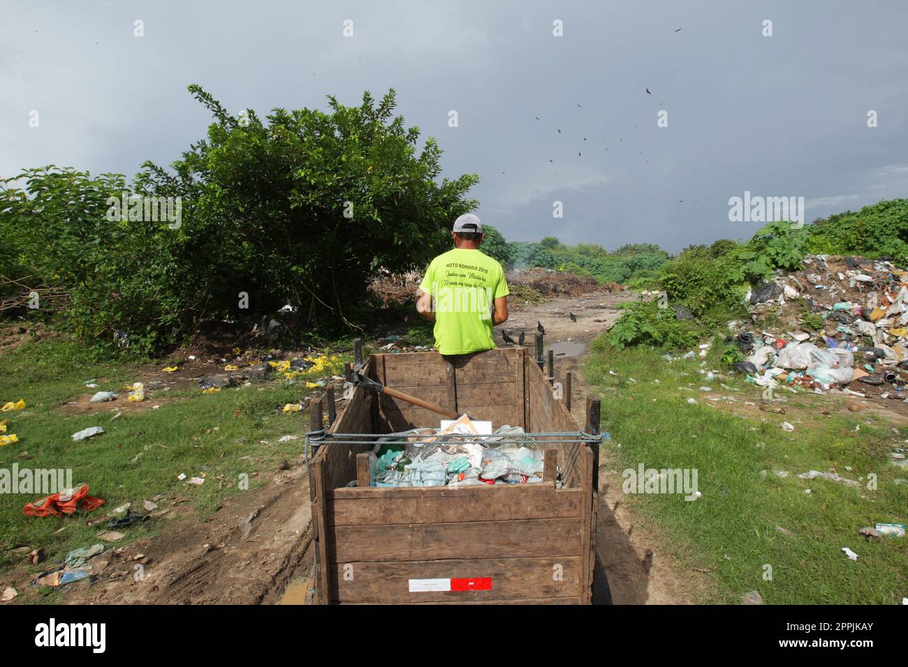 Marajo Island, Brazil. 23rd Apr, 2023. A local works in the transport ...
