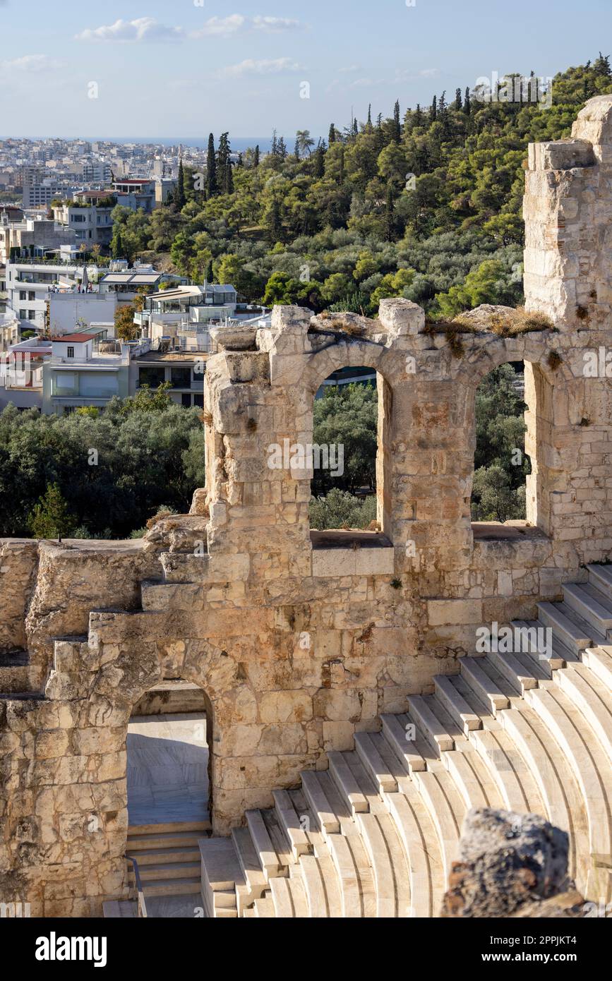 Theatre of Dionysus, remains of the ancient Greek theatre situated on the southern slope of the ...