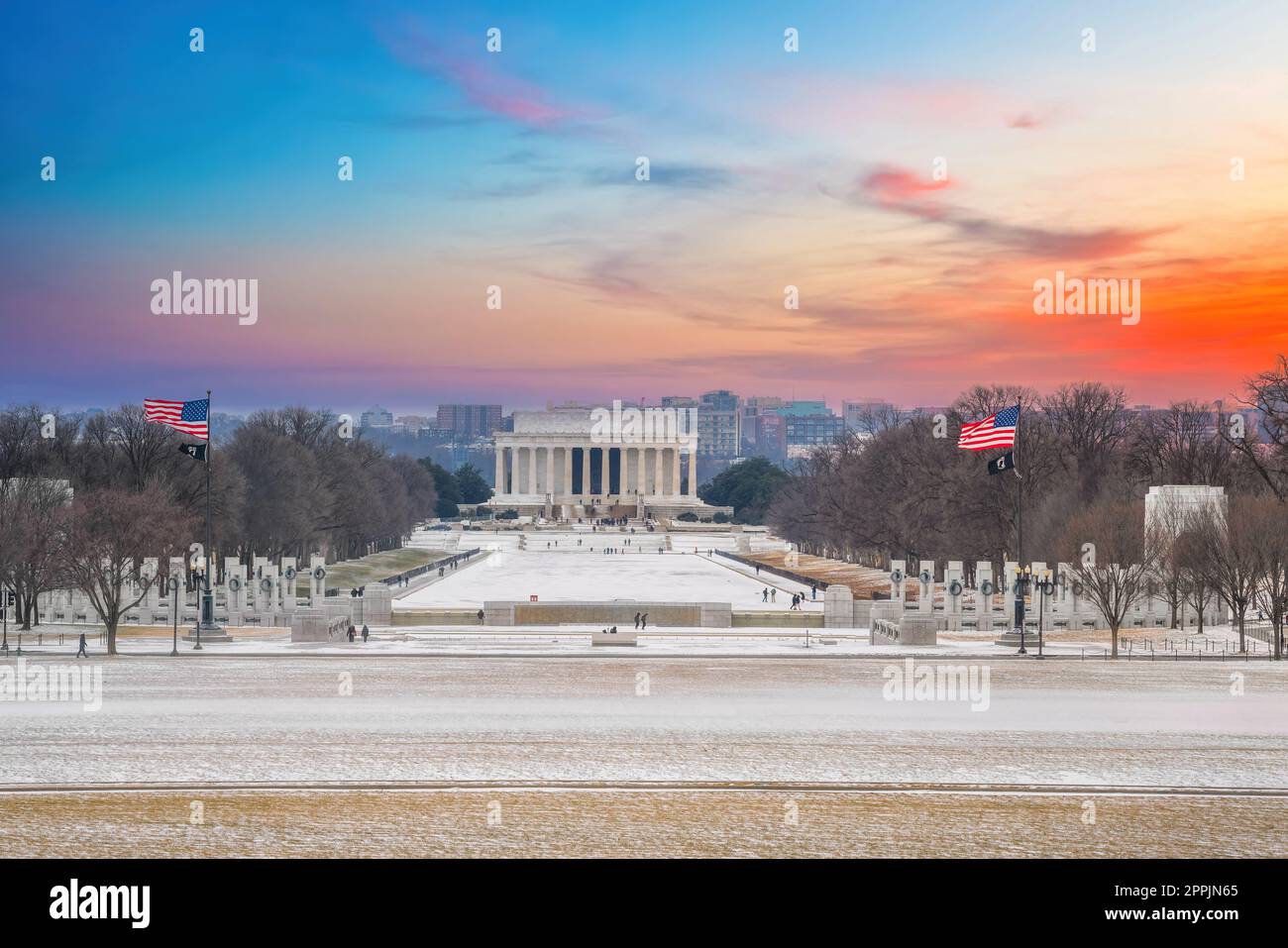 President washington dc monument snow dc district of columbia national mall hi-res stock ...
