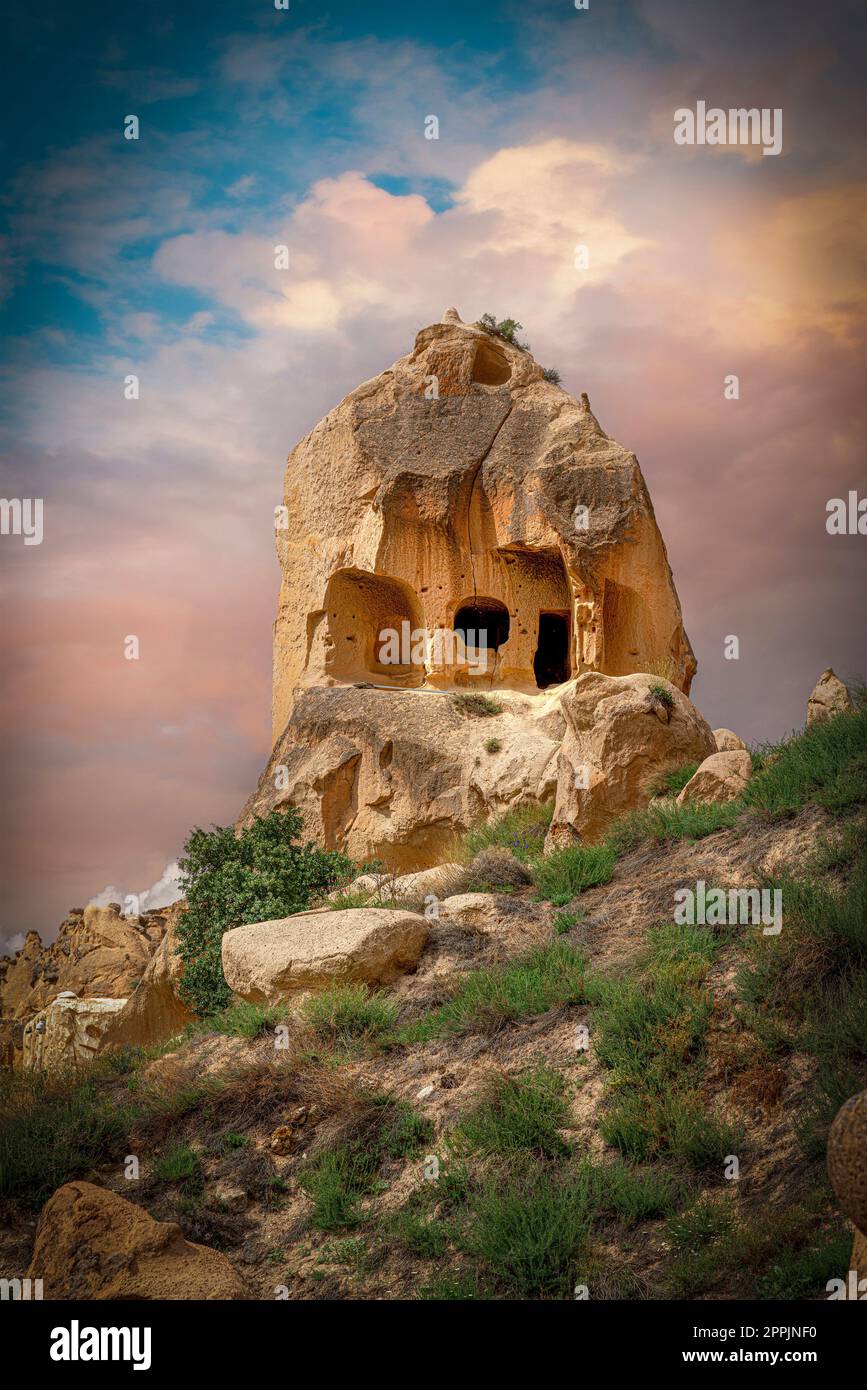 ruin in the ancient city of Zelve Stock Photo - Alamy