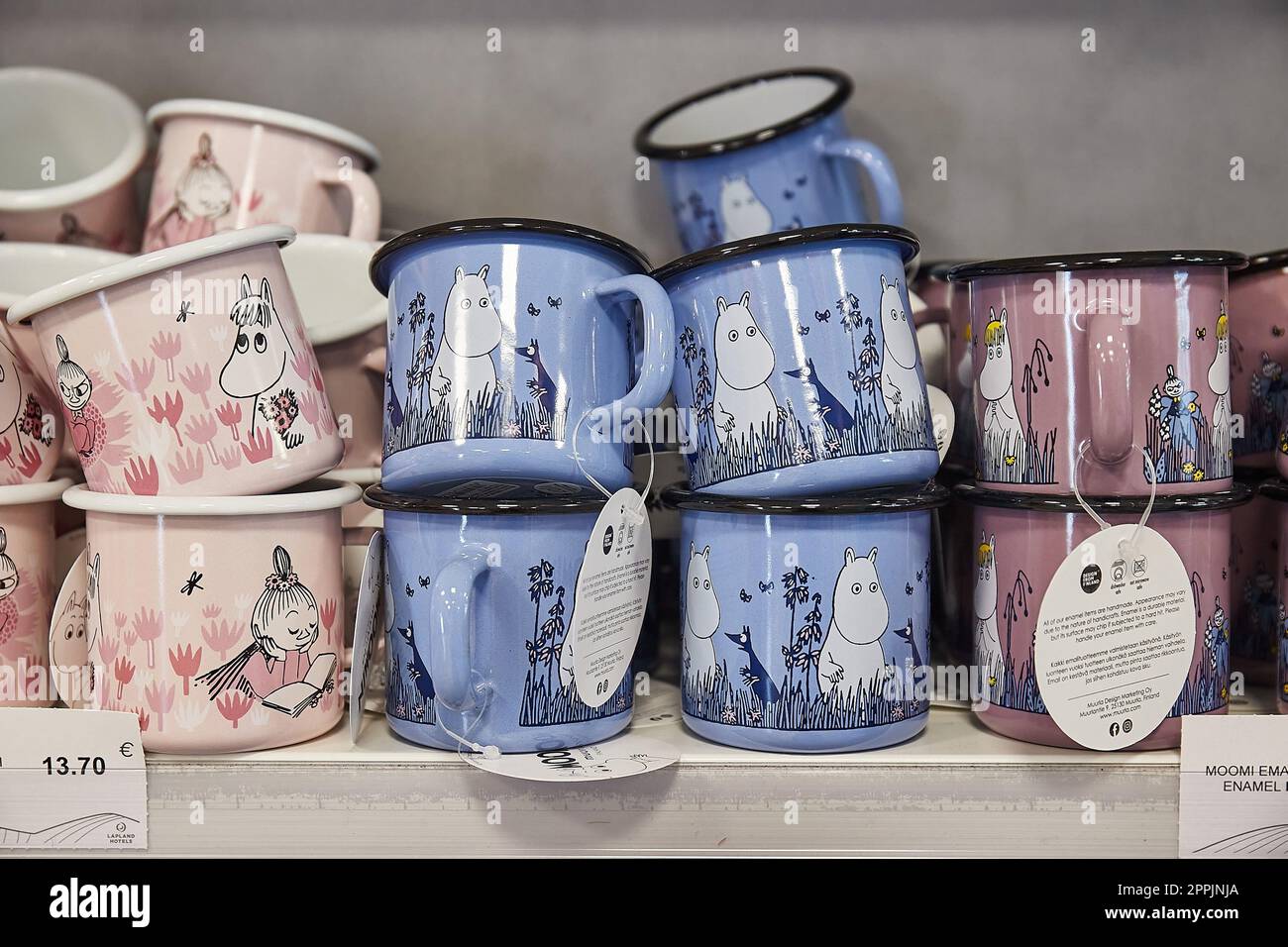 Moomins themed mug in a shop Stock Photo - Alamy