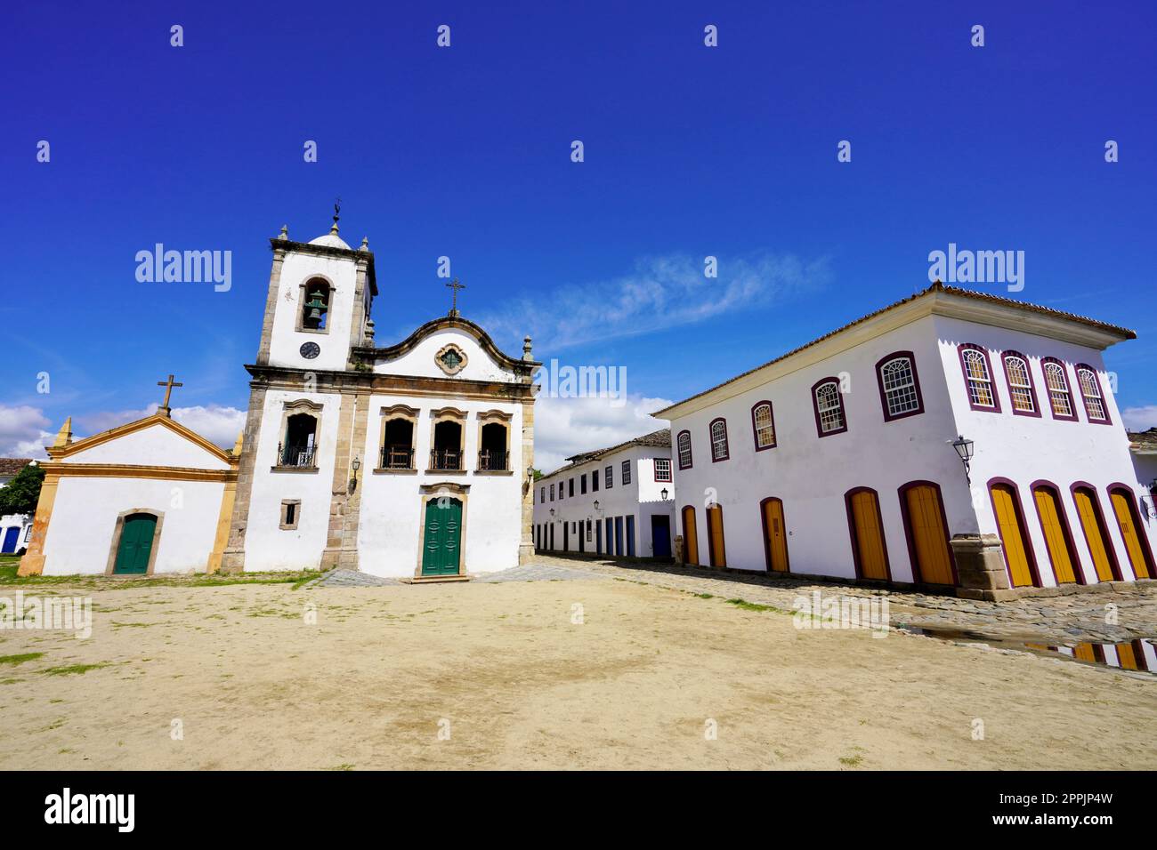 Saint Rita church baroque colonial in Paraty, Rio de Janeiro, Brazil ...