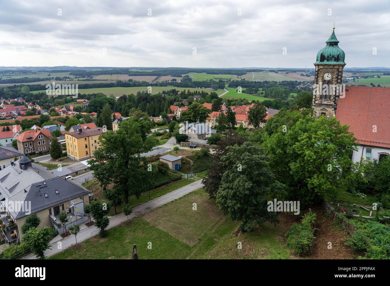 BURG STOLPEN, GERMANY - AUGUST 28, 2022: View of the city from the ...