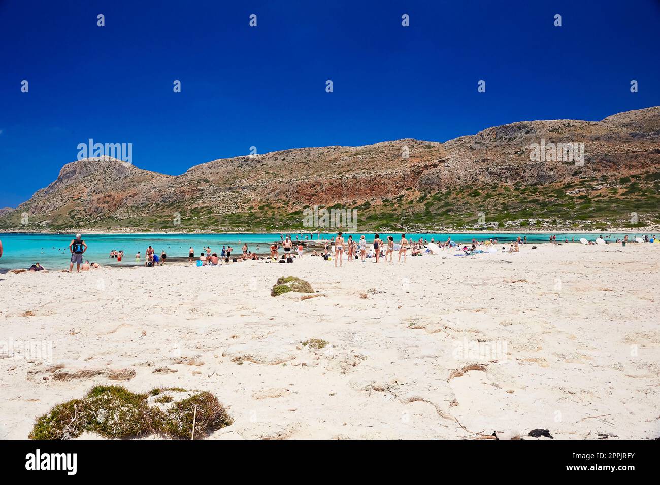 The island Gramvousa and the bay Balos Stock Photo - Alamy