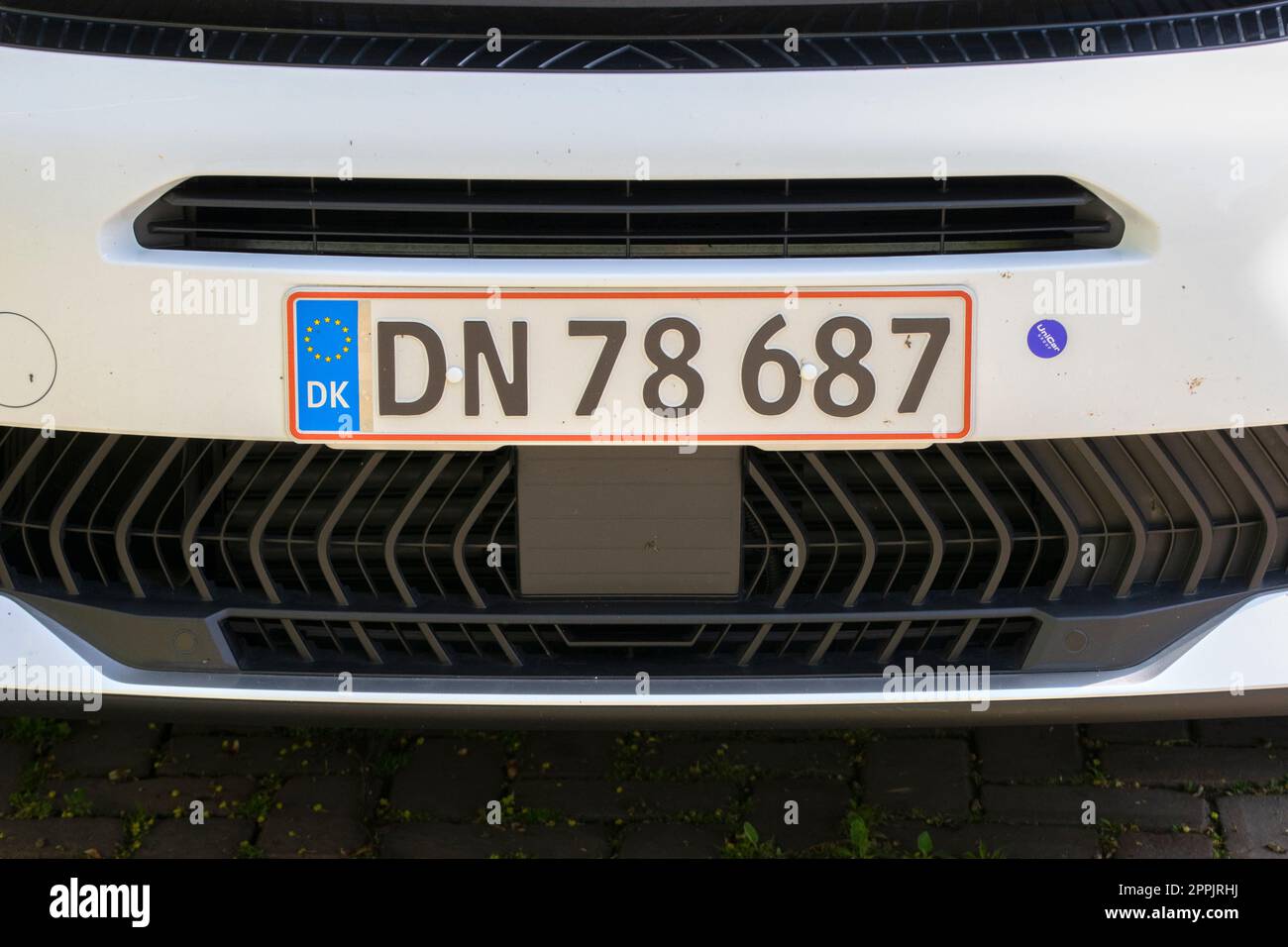 Danish Car Number Plate At Amsterdam The Netherlands 23-4-2023 Stock ...