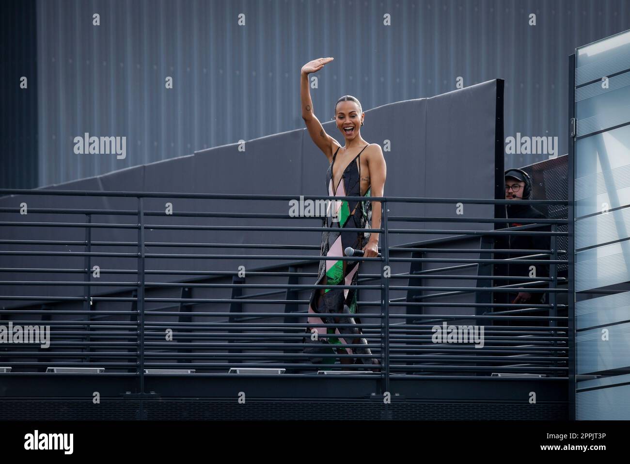 Actor Zoe Saldana attends the gala event for the film Guardians of the ...