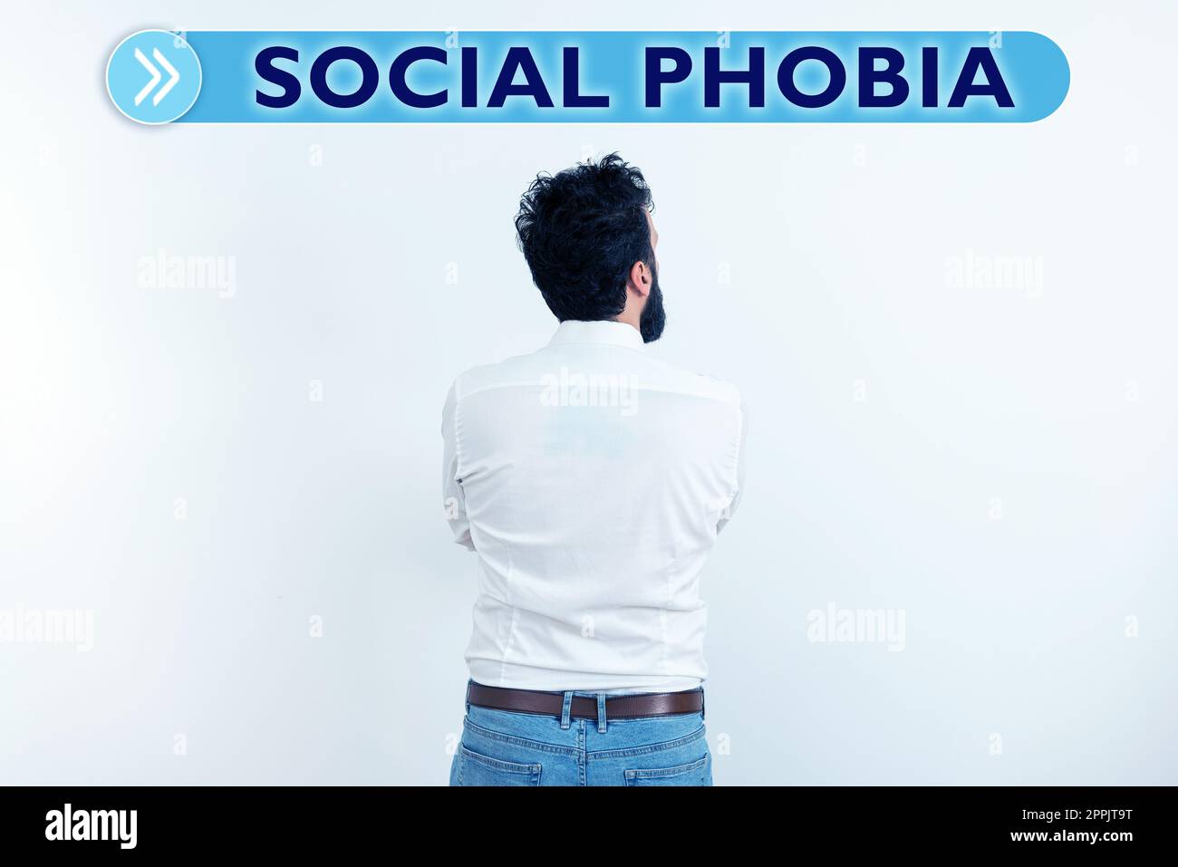 Hand writing sign Social Phobia. Business overview overwhelming fear of ...