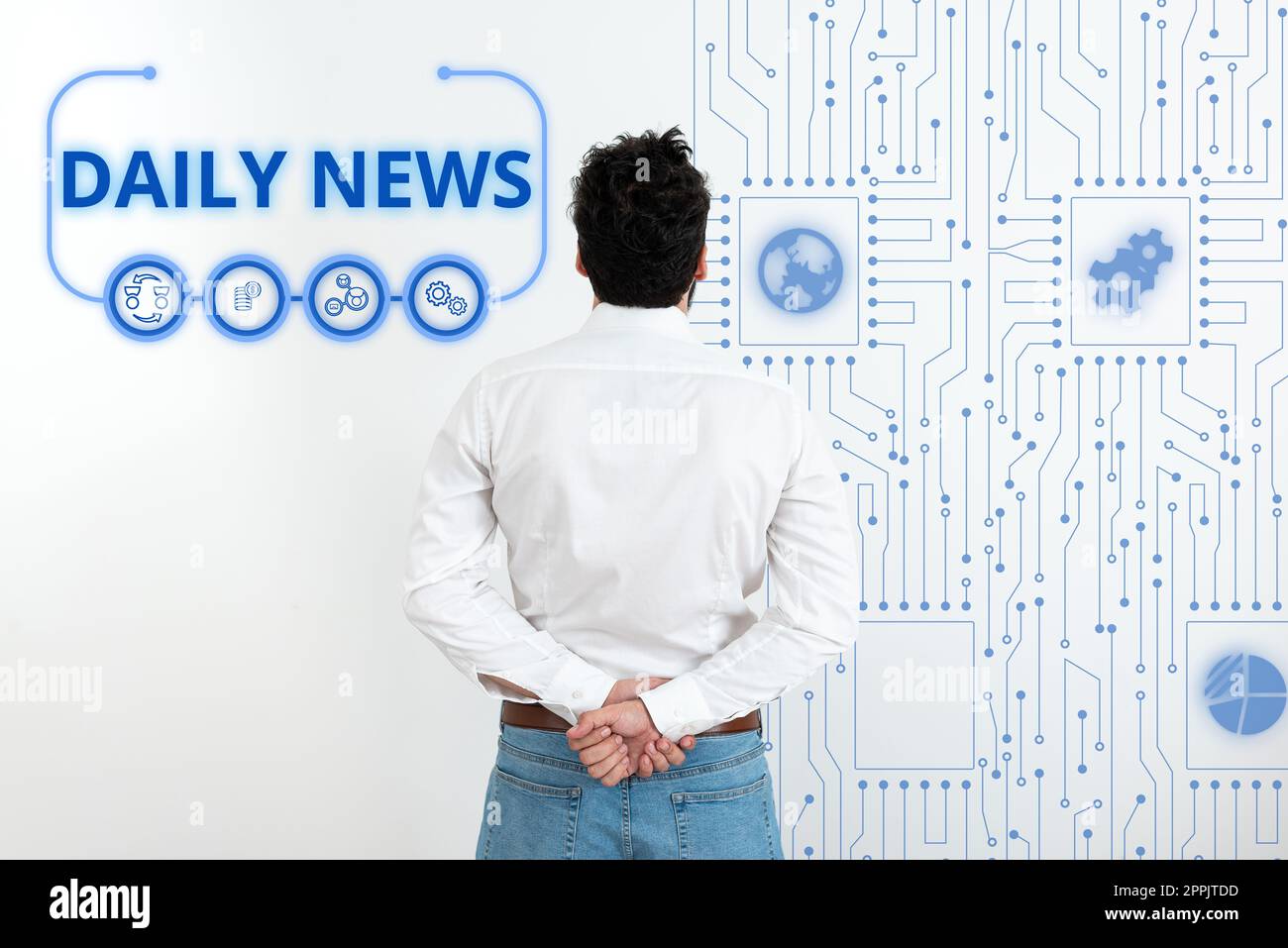 Inspiration showing sign Daily News. Concept meaning information or ...