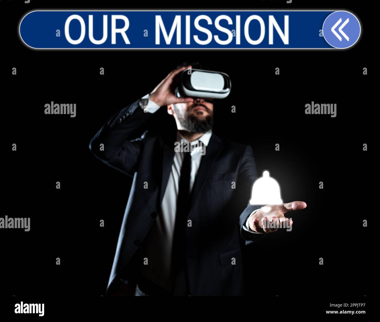 Conceptual display Our Mission. Business showcase tasks or schedule we need to made them right ...