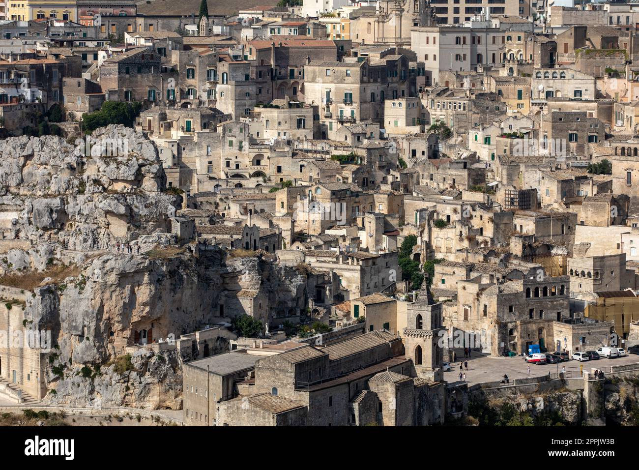 Panoramic view of Sassi di Matera from the Belvedere di Murgia Timone ...