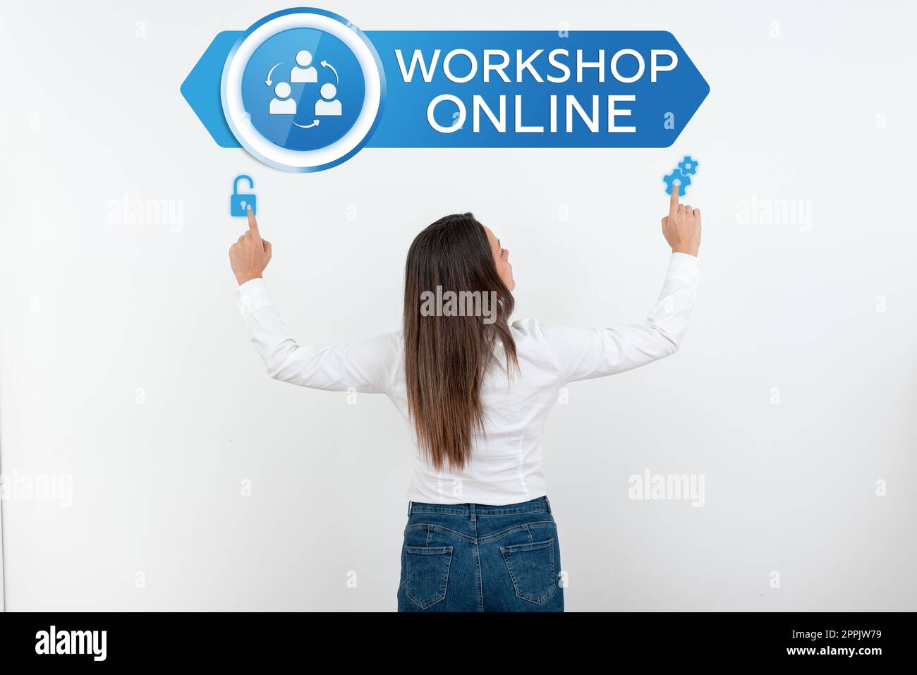Inspiration showing sign Workshop Online. Word for room or building in ...
