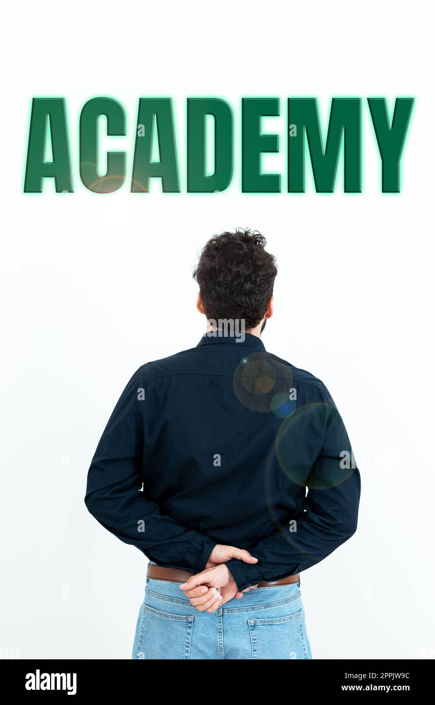 Conceptual display Academy. Word Written on where students can go to ... Conceptual display Academy. Word Written on where students can go to ...