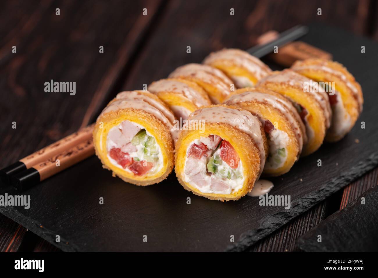 Japanese sushi roll fish hi-res stock photography and images - Alamy