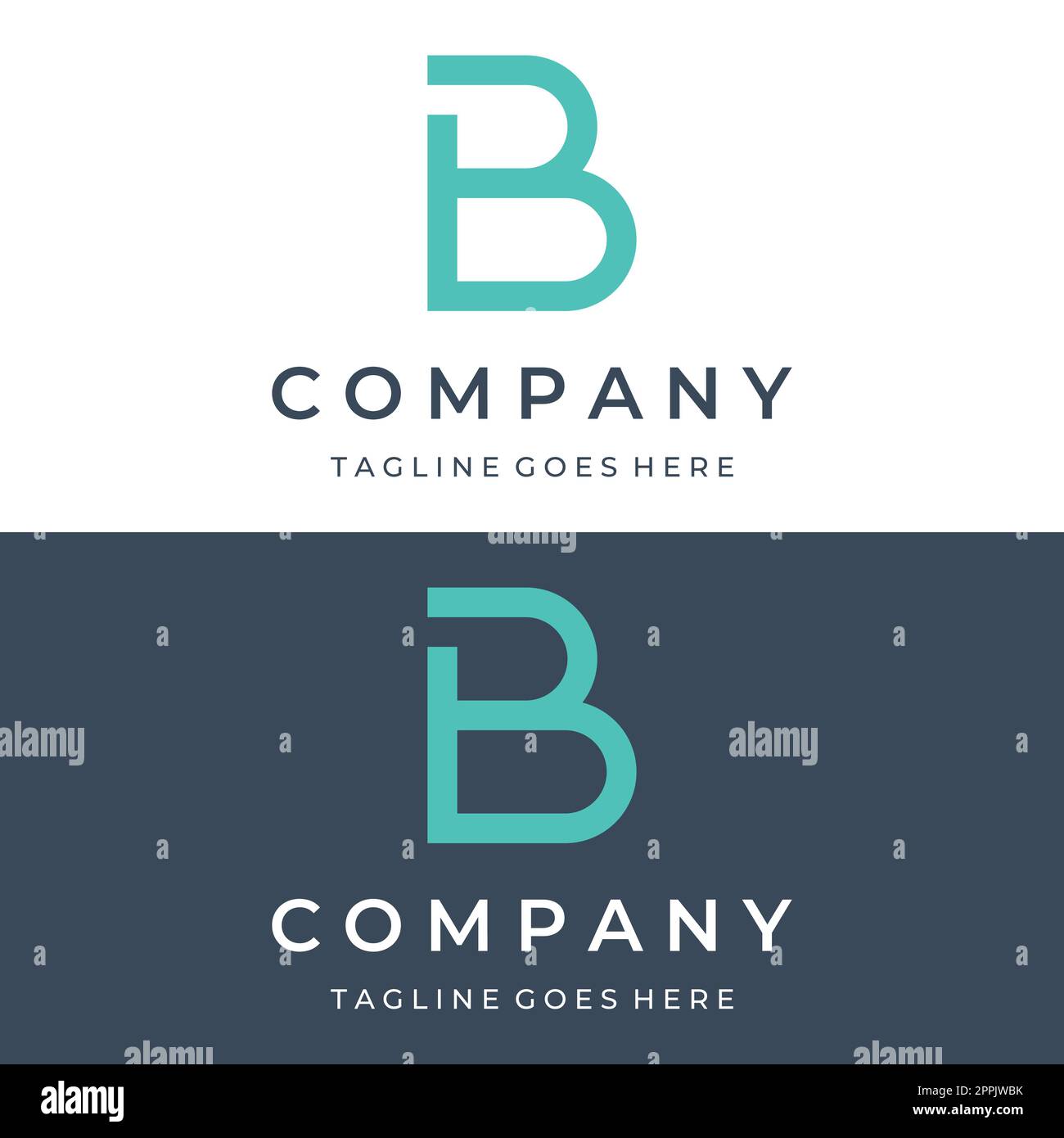 Unique and simple simple geometry initial letter B element logo ...