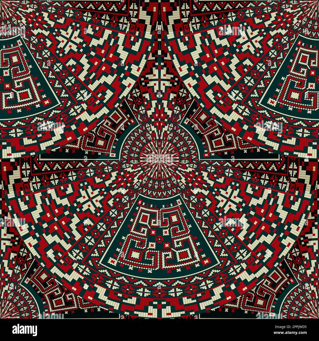 Romanian embroidery seamless pattern vector design Stock Vector Image ...