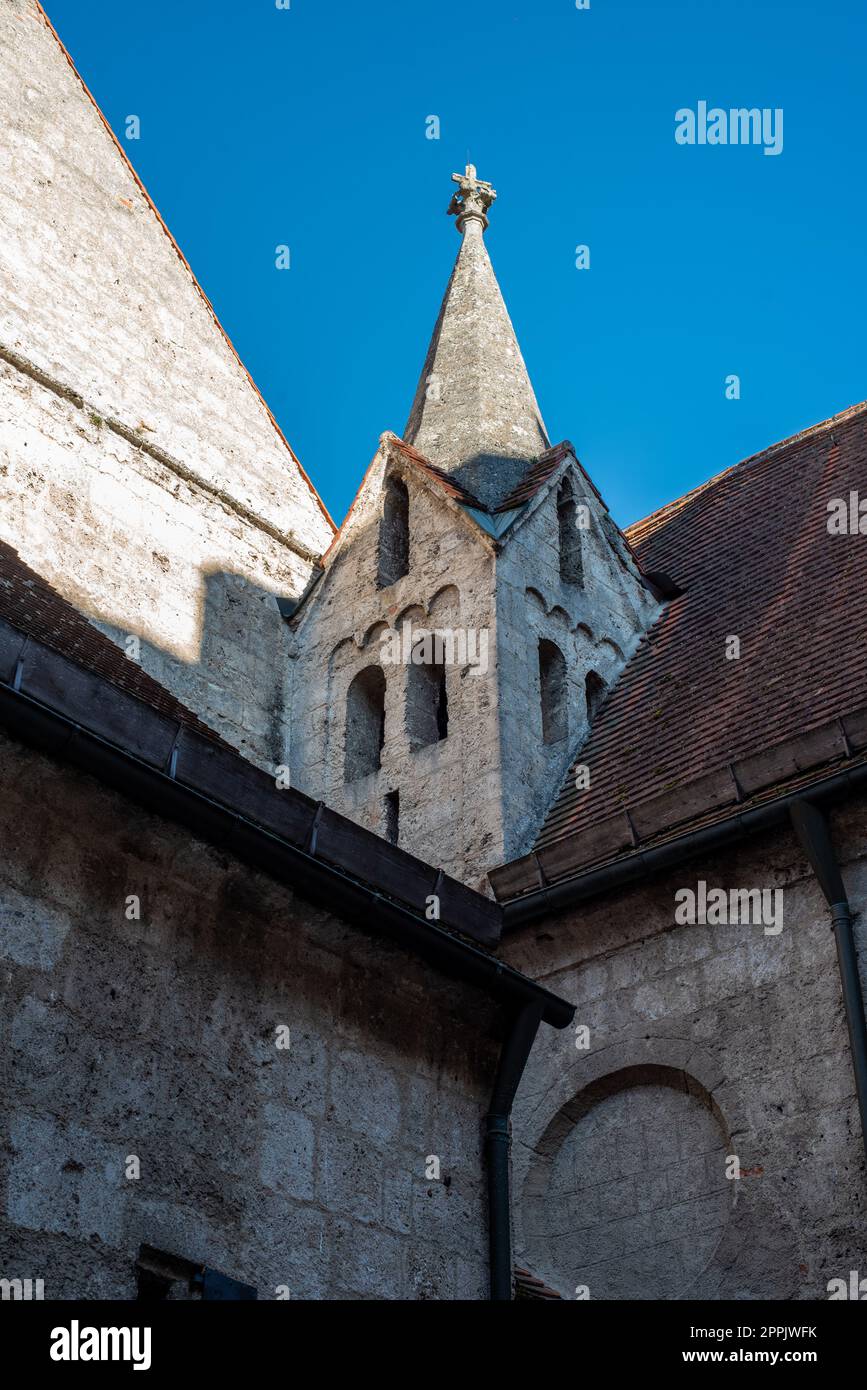 Beautiful medieval courts of Burghausen Castle in Bavaria Stock Photo ...