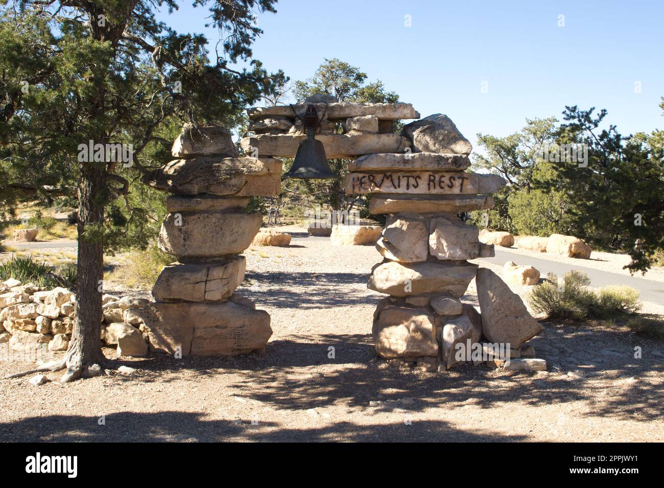 Hermits Rest is a structure at the western end of Hermit Road at the ...