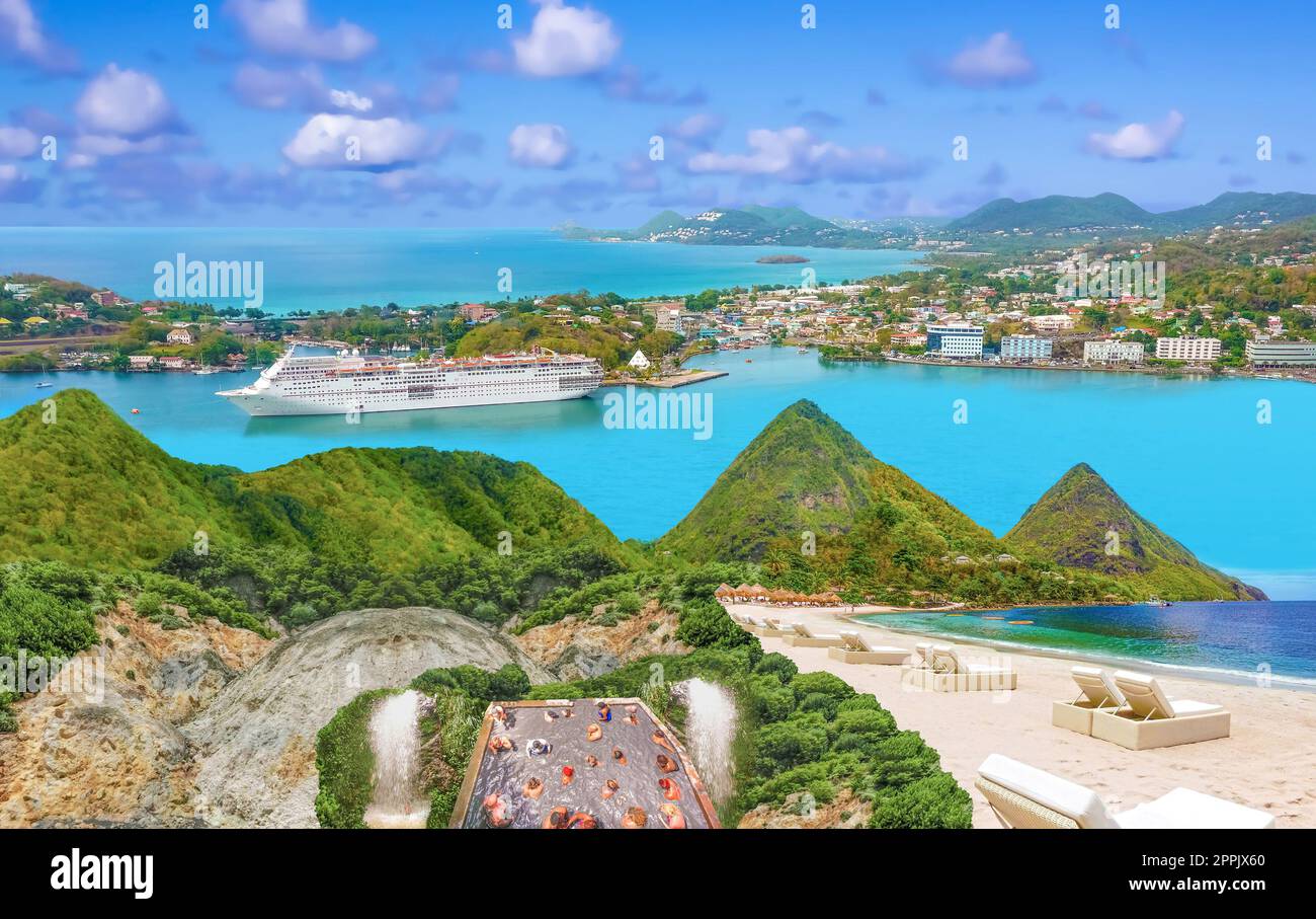 Beautiful Saint Lucia, Caribbean Islands Stock Photo - Alamy