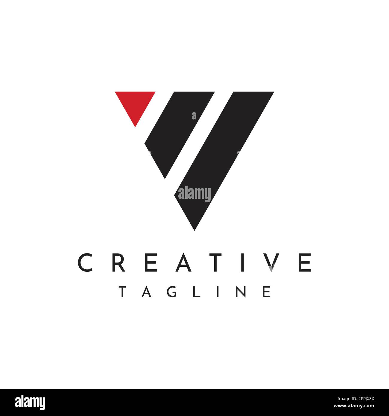 Logo design initial letter V with artistic monogram.Logo is modern ...